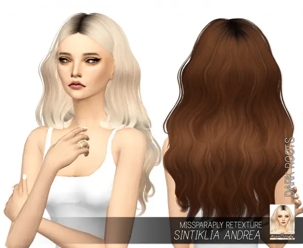 Sims 4 Hairs ~ Miss Paraply Sintiklia`s Andrea Hair Retextured