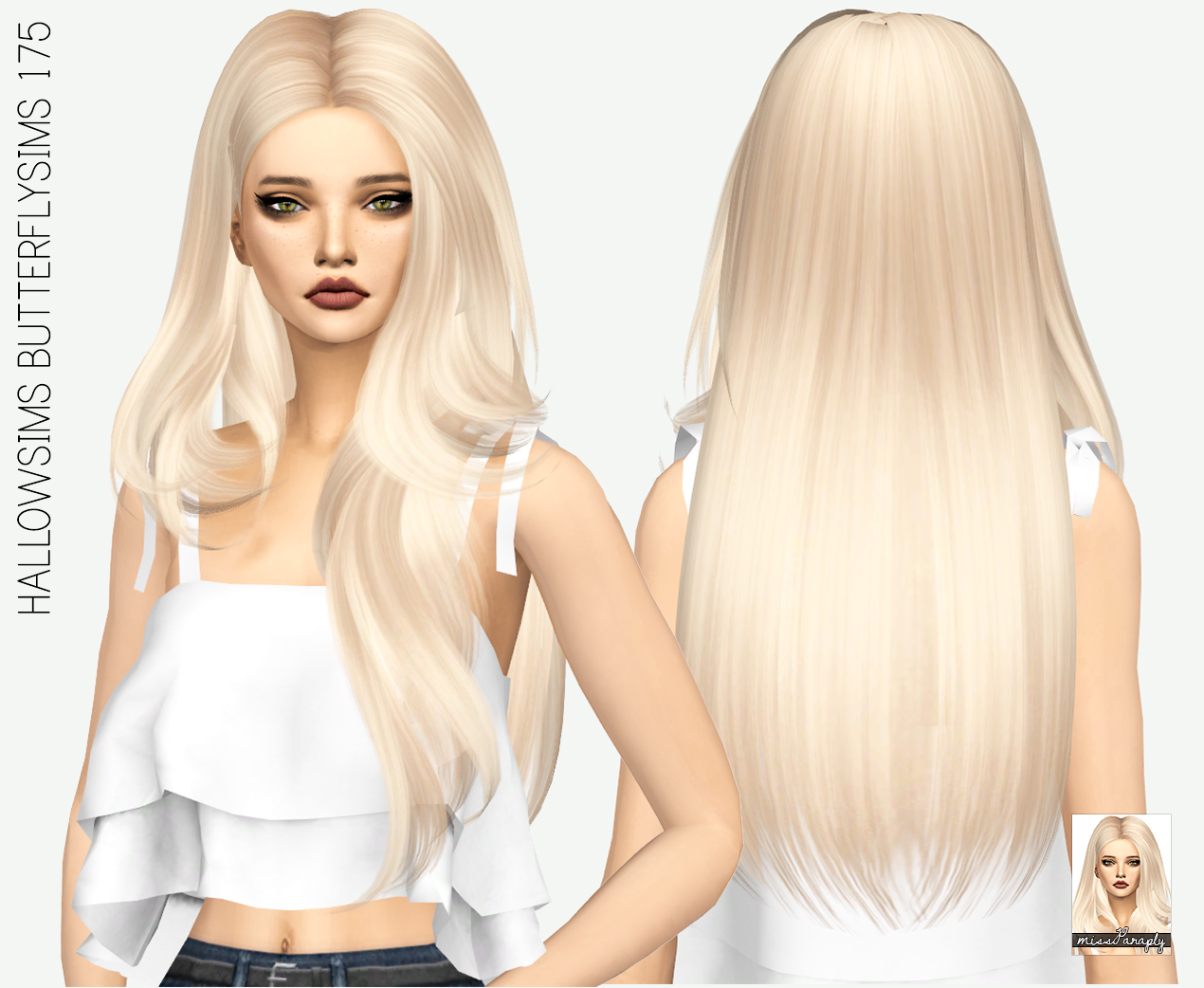Butterflysims Hairstyle Retextured By Lemonkixxy Sims Hairs Hot Sex