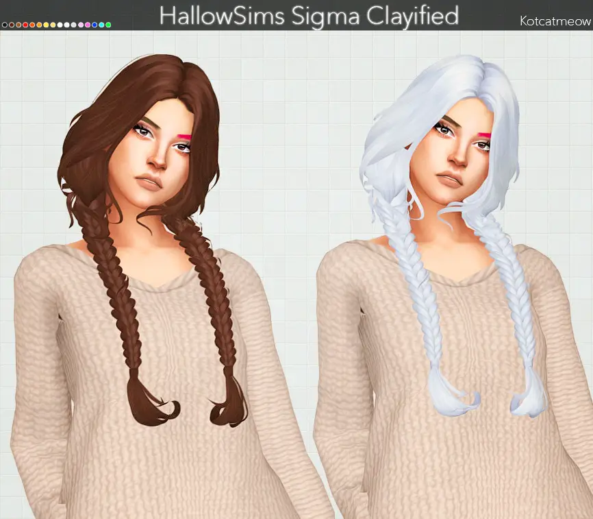 Kot Cat Leahlilliths Polly Hair Clayified Sims Hair Vrogue Co 42090
