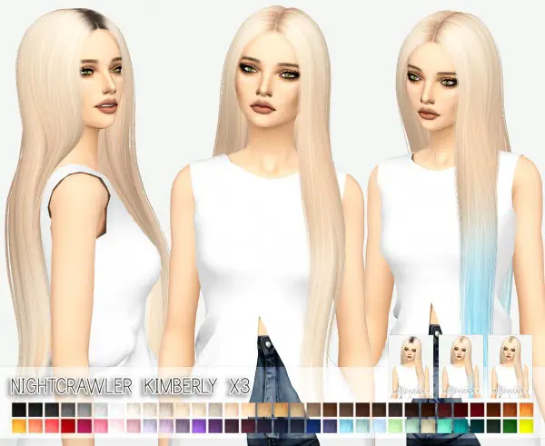 Sims 4 Hairs Miss Paraply Nightcrawler S Kimberly Hair Retextured