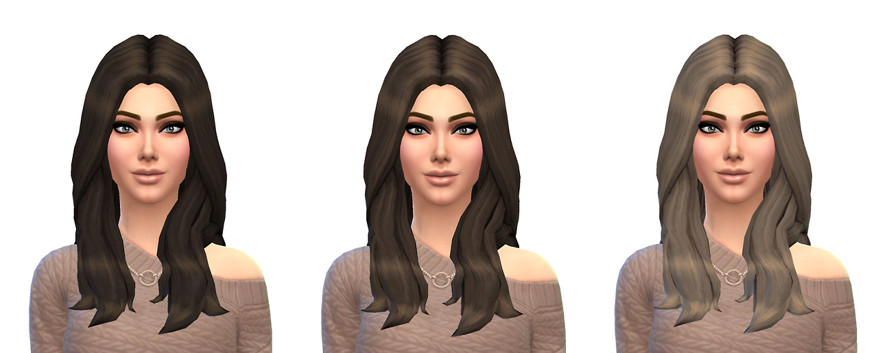 Busted Pixels: Default Natural 12 Colors hairstyle - Sims 4 Hairs