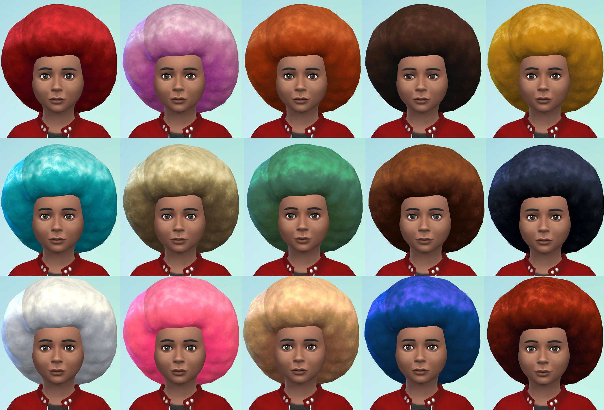 Mod The Sims: Big Afro For Small People - Children's Conversion by ...