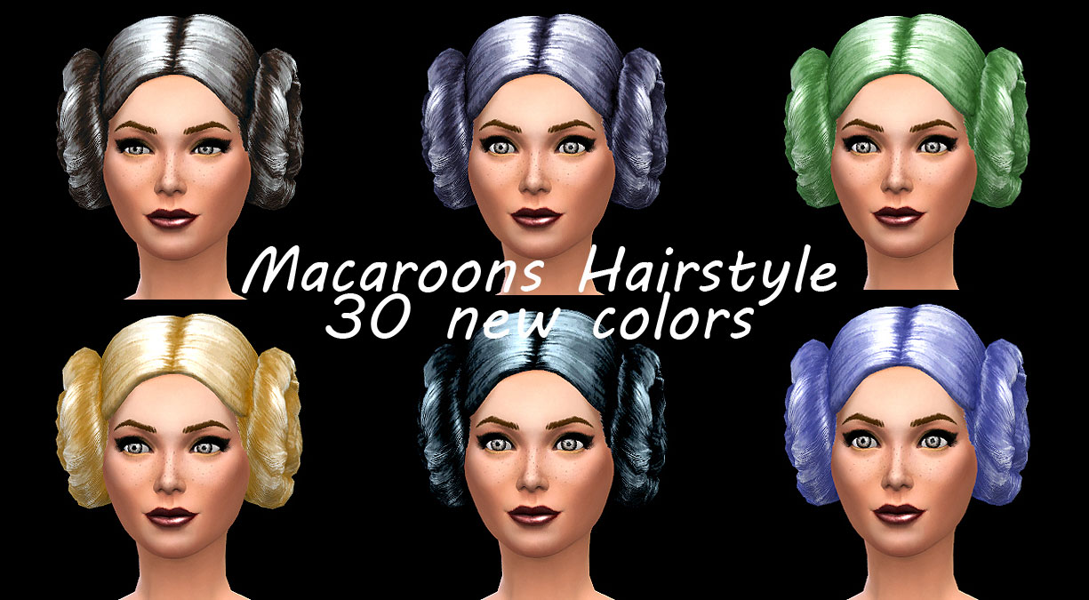 Mod The Sims: Macaroons Hairstyle recolors by Simalicious - Sims 4 Hairs