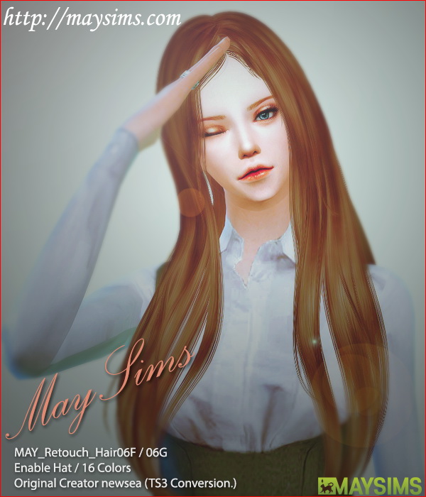 MAY Sims: May Hairstyle 06F retextured - Sims 4 Hairs