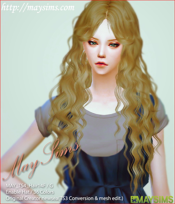 MAY Sims: May Hairstyle 14F / G - Sims 4 Hairs
