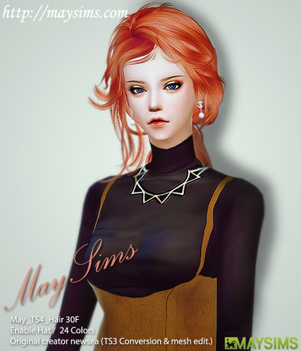 MAY Sims: May Hairstyle 30F - Sims 4 Hairs