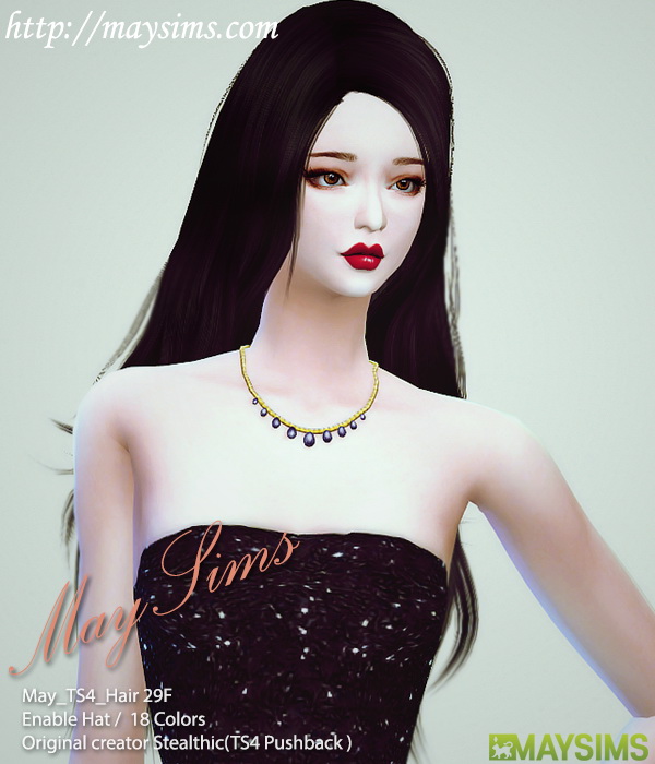 MAY Sims: May Hairstyle 29F - Sims 4 Hairs