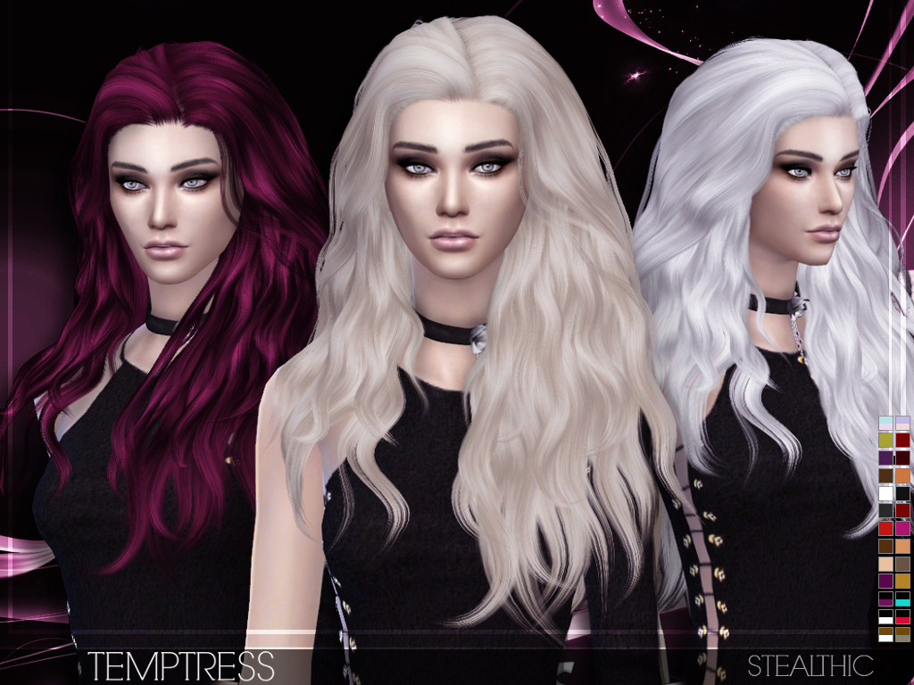 Stealthic: Temptress by Stealthic - Sims 4 Hairs