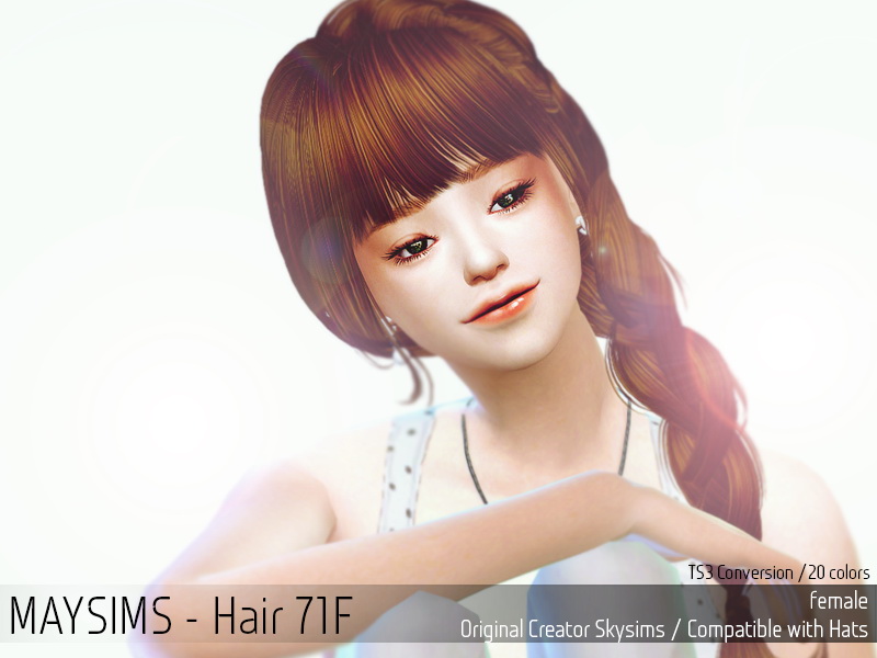 MAY Sims: May Hairstyle 71F - Sims 4 Hairs