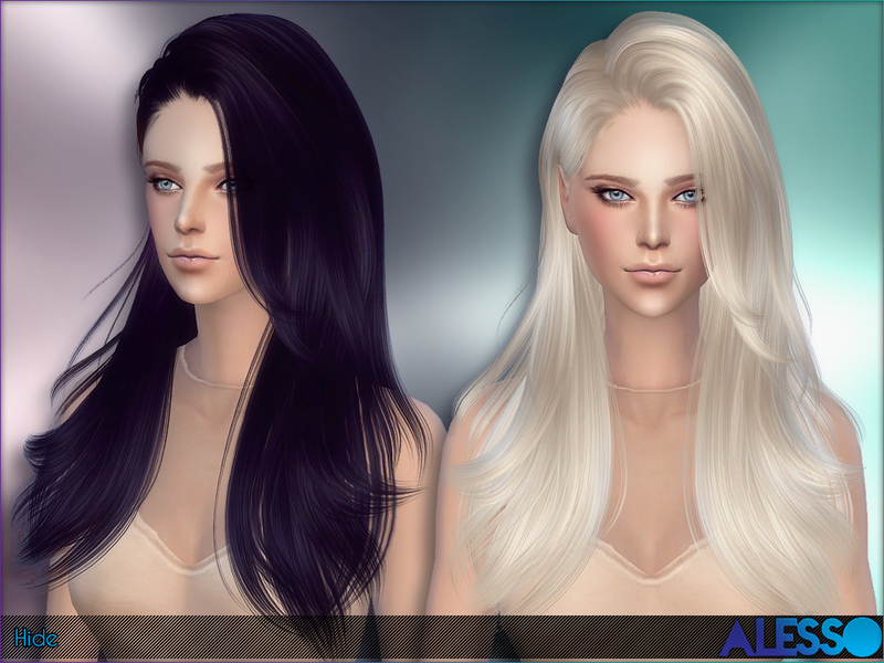 The Sims Resource: Hide hairstyle by Alesso - Sims 4 Hairs