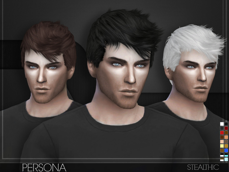 The Sims Resource: Persona hair - Sims 4 Hairs