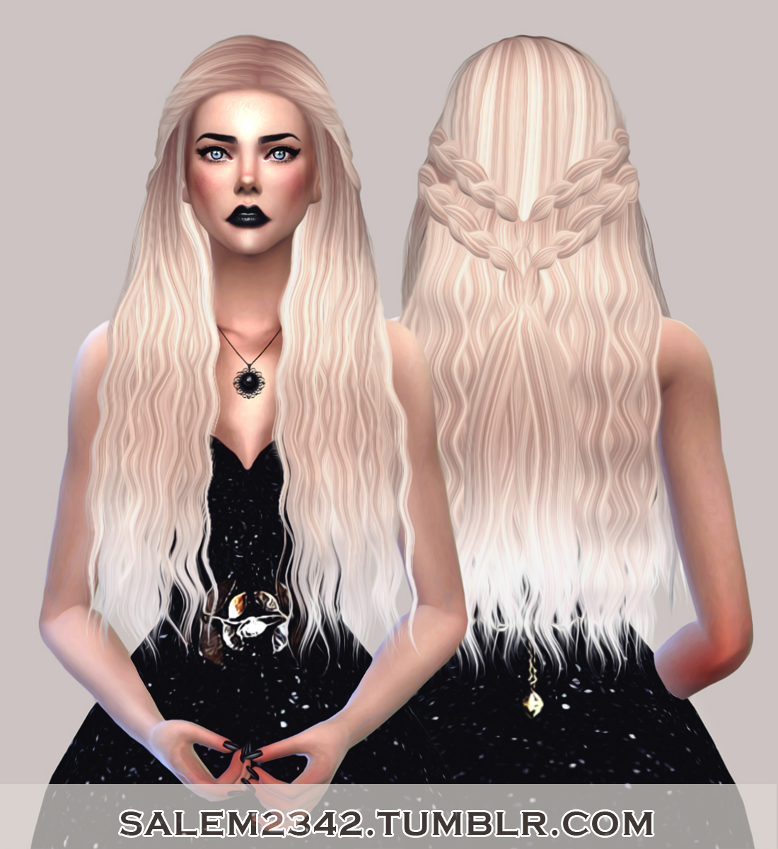 Salem2342: Stealthic Cadence hair retextured - Sims 4 Hairs