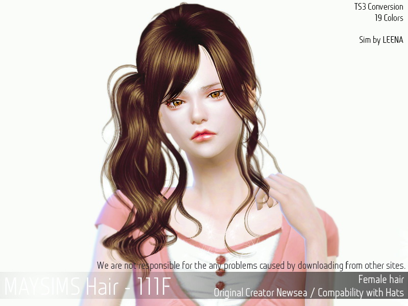 MAY Sims: May Hair 111 F - Sims 4 Hairs