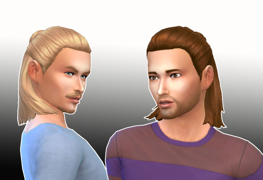 Mystufforigin: Modest Bun for him - Sims 4 Hairs