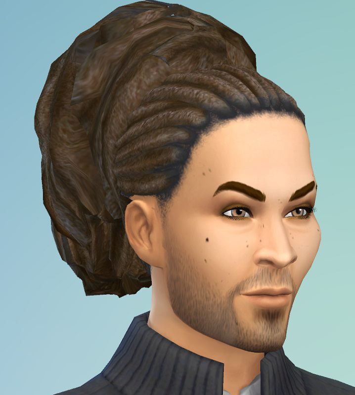 Birksches sims blog: Rasta Bun Ponytail hair - Sims 4 Hairs