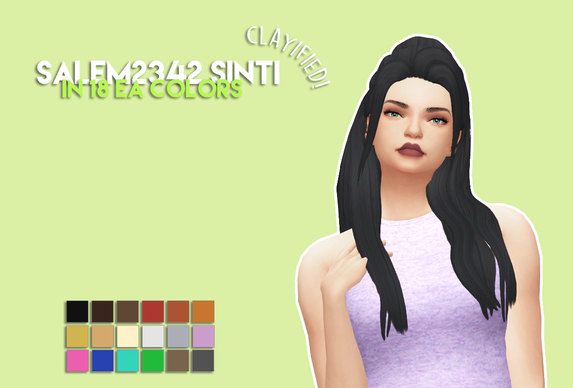 The Plumbob Architect: Clayified hair recolored - Sims 4 Hairs
