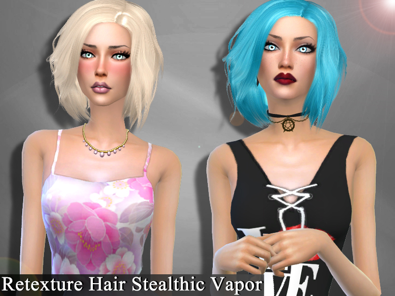 The Sims Resource: Stealthic Vapor hair retextured by Genius666 - Sims ...