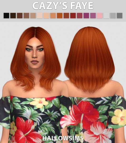 Sims 4 Hairs ~ Hallow Sims: Cazy’s Faye hair retextured