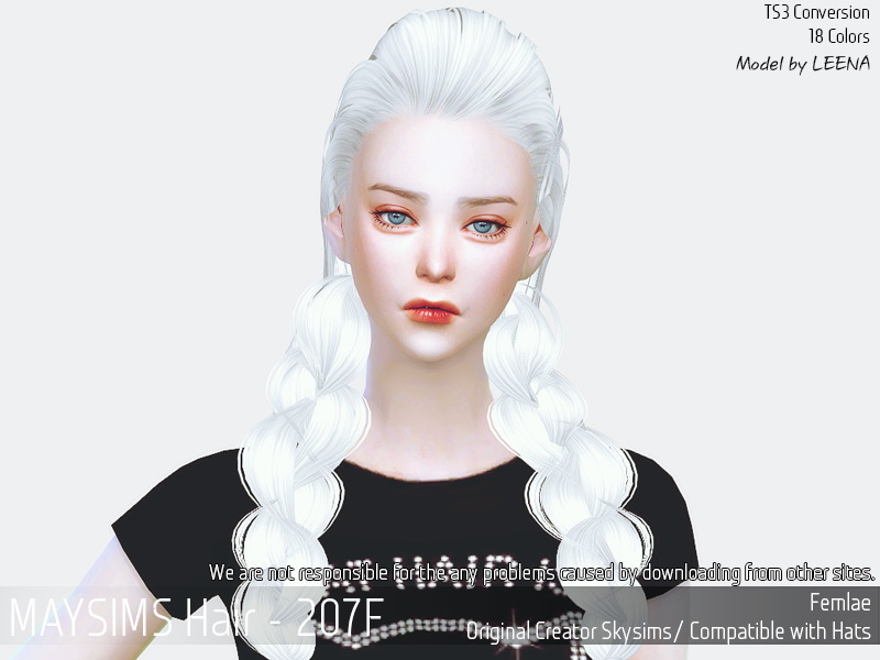 MAY Sims: May 207F hair retextured - Sims 4 Hairs