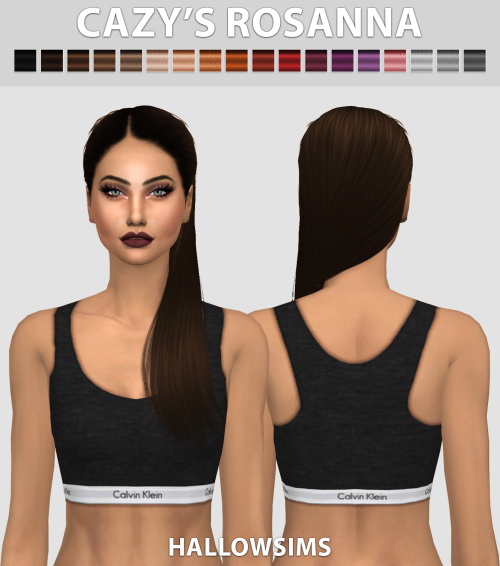 Sims 4 Hairs ~ Hallow Sims: Cazy’s Rosanna hair reetxtured