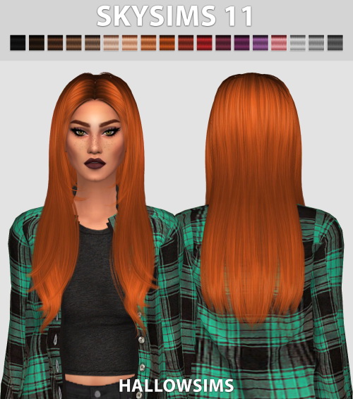 Sims 4 Hairs ~ Hallow Sims: Skysims 11 hair retextured