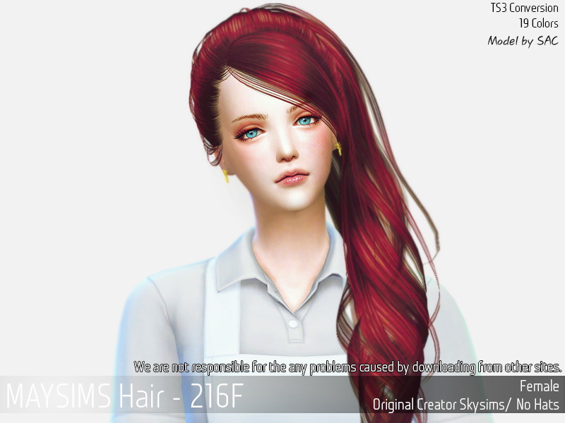 MAY Sims: May 216F hair - Sims 4 Hairs