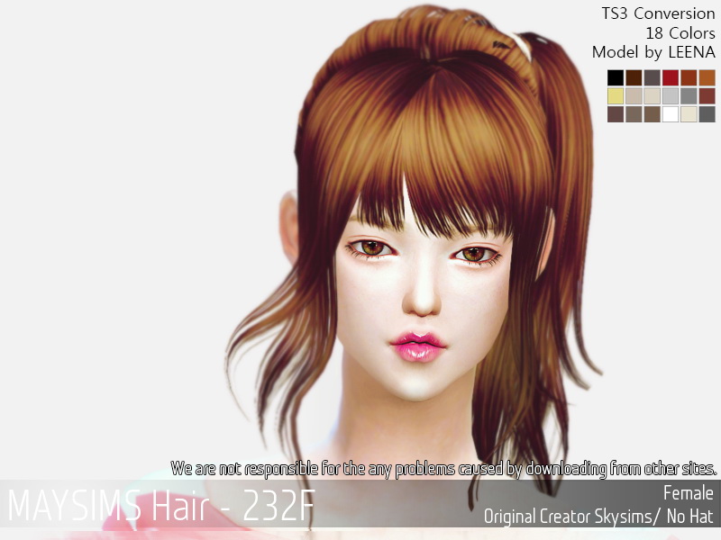 MAY Sims: May 232F hair retextured - Sims 4 Hairs