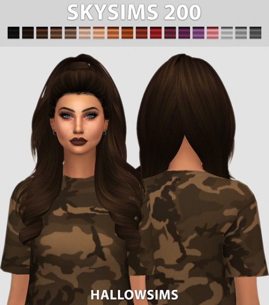 Sims 4 Hairs ~ Hallow Sims: Skysims 200 hair retextured