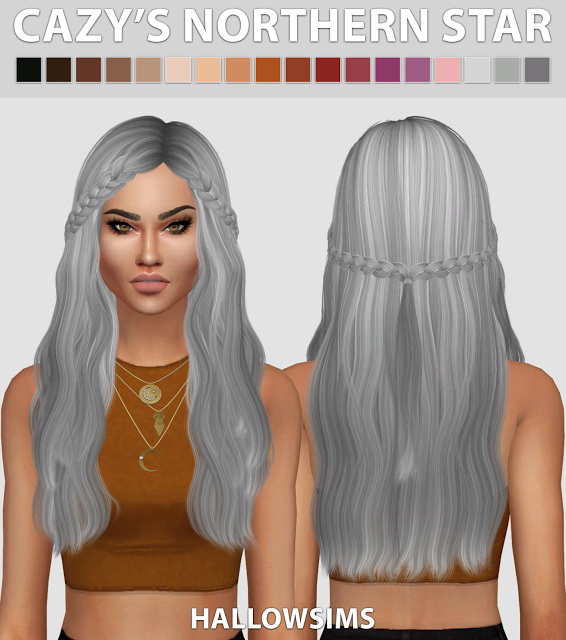 Sims 4 Hairs ~ Hallow Sims: Cazy`s Northern Star hair retextured