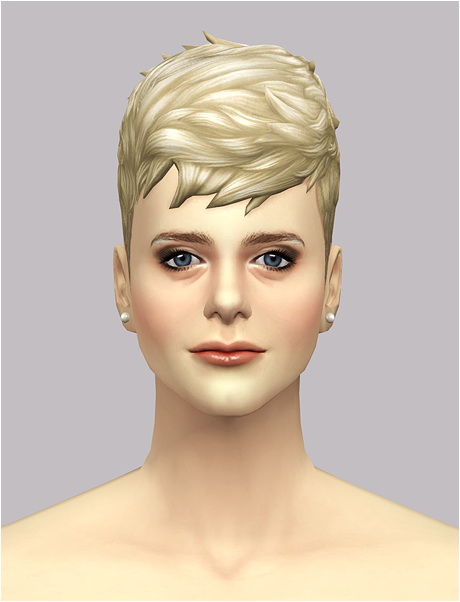 Rusty Nail: Messy short hair EP02F edit for her - Sims 4 Hairs