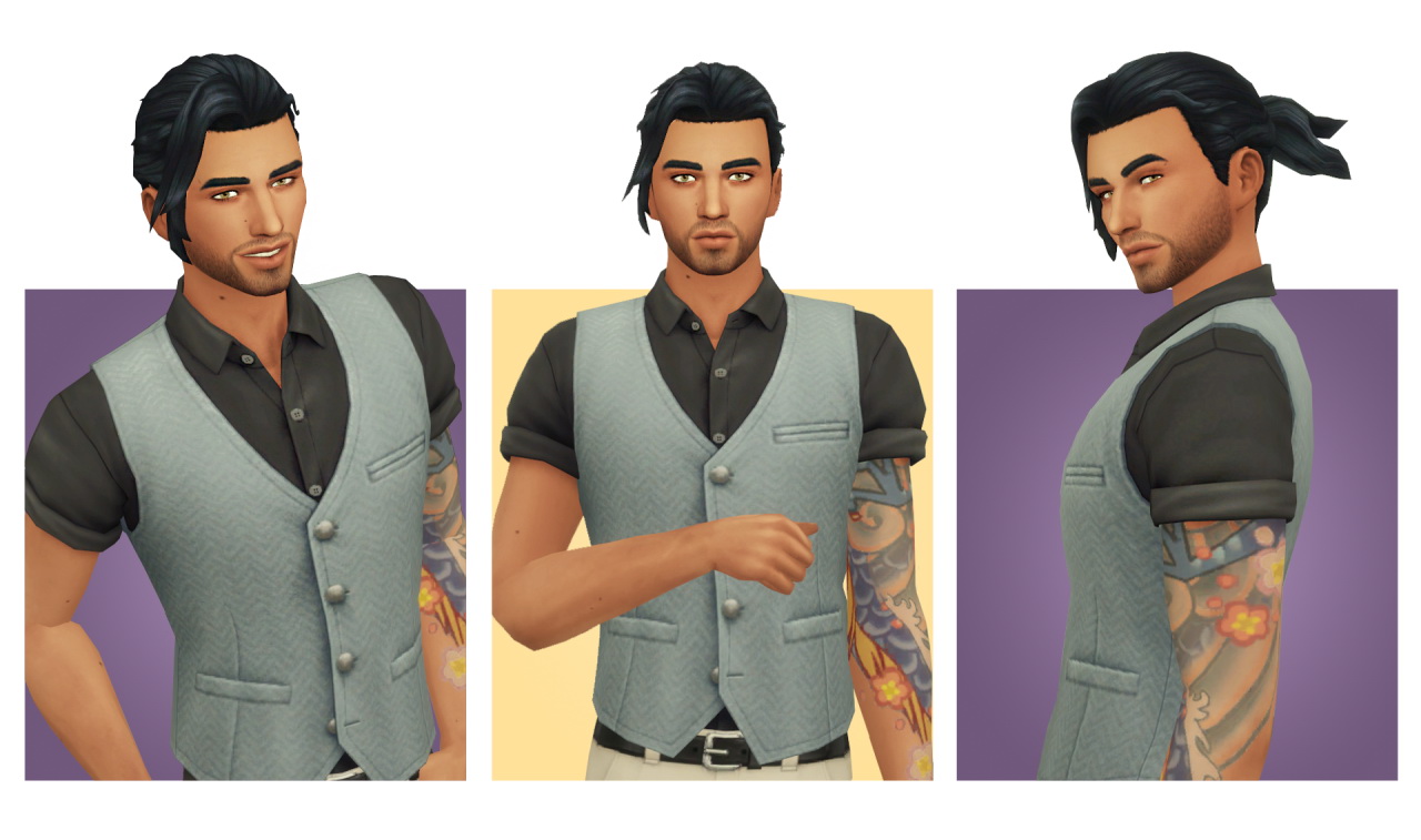 Simple Simmer: Hanzo hair - Sims 4 Hairs