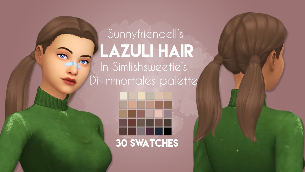 Stargirl Sims: Lazuli Hair Recolor - Sims 4 Hairs