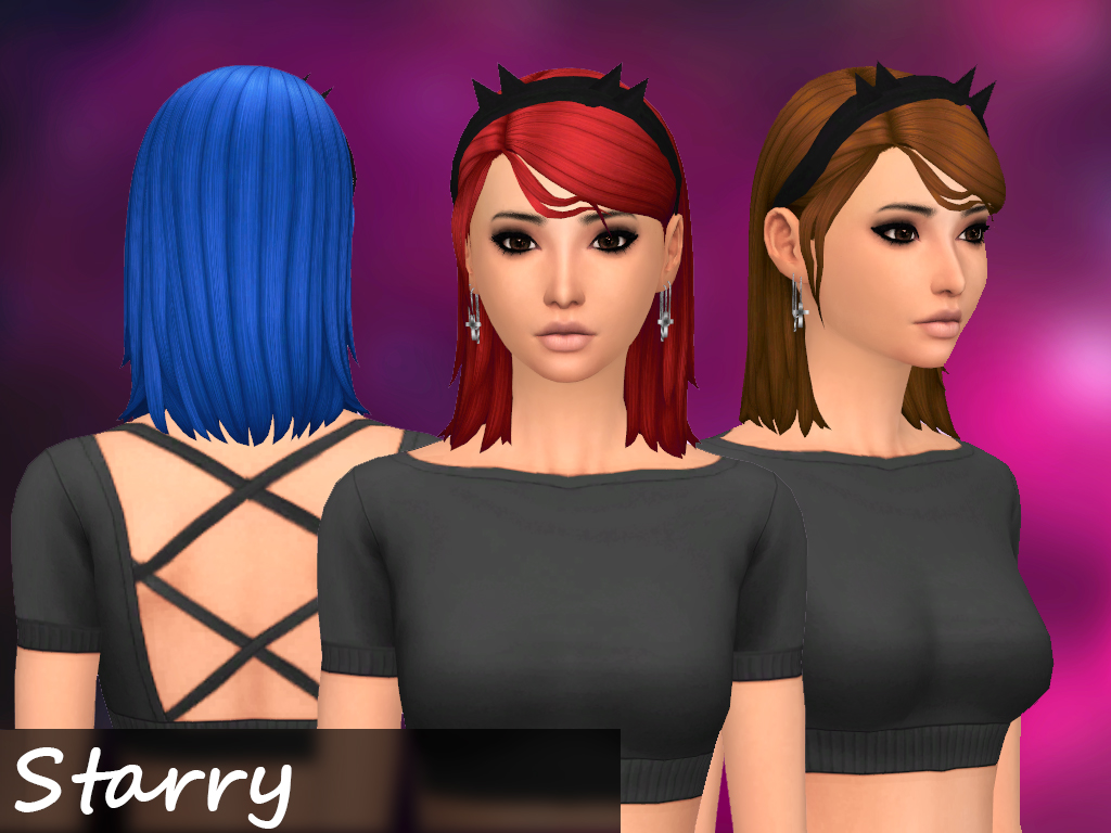 Mikerashi: Starry Hair - Sims 4 Hairs