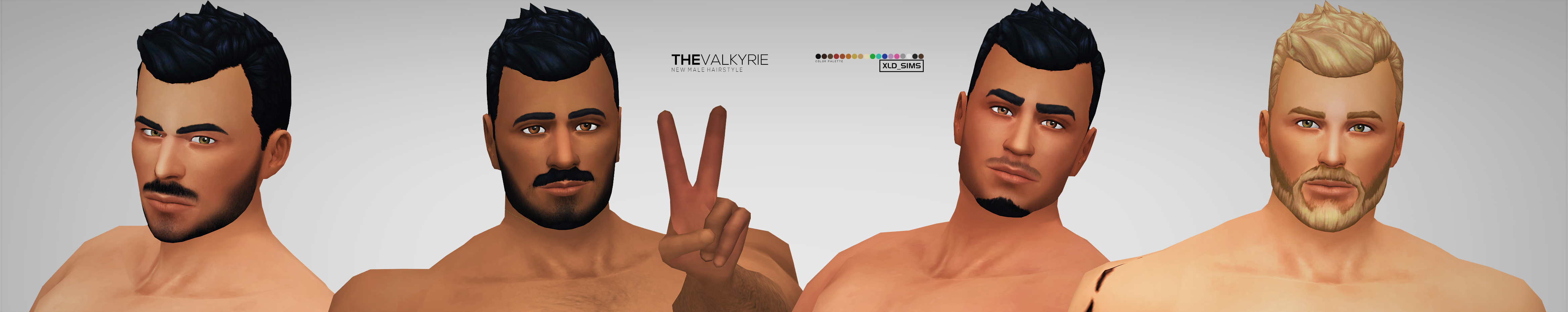 Simsworkshop: The Valkyrie hair by Xld_Sims - Sims 4 Hairs
