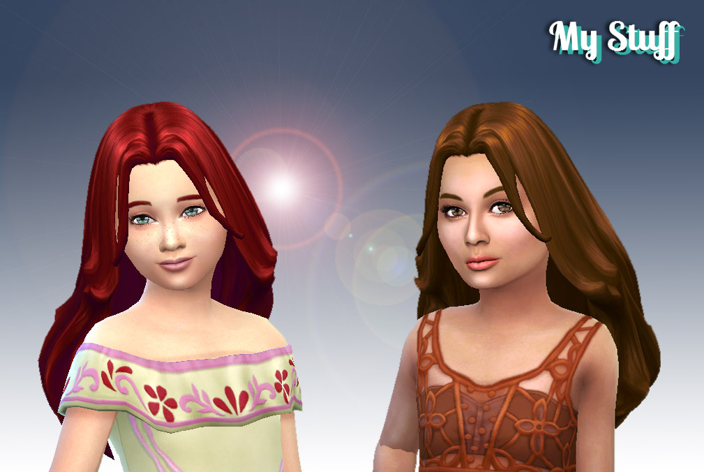 Mystufforigin: Madeline Hairstyle for Girls - Sims 4 Hairs