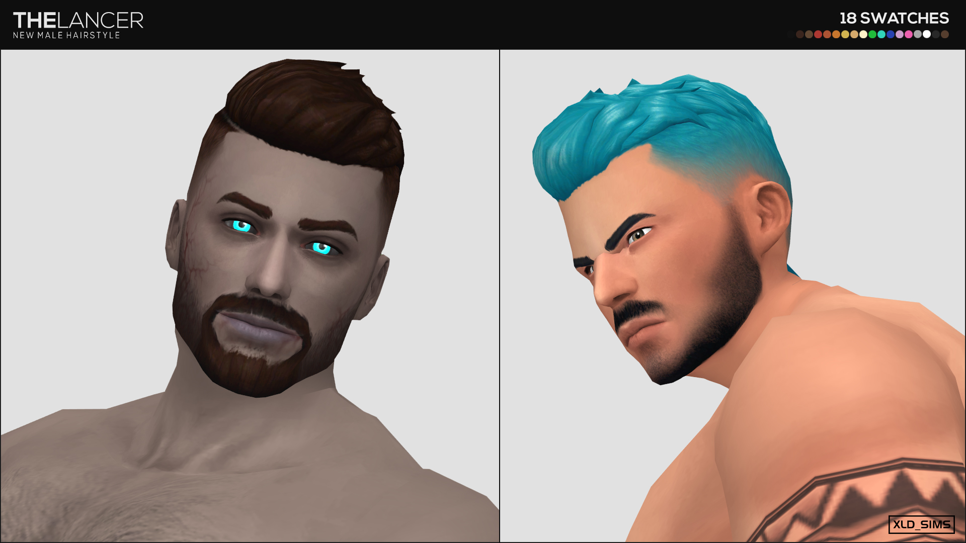 Simsworkshop: The Lancer hair by Xld_Sims - Sims 4 Hairs