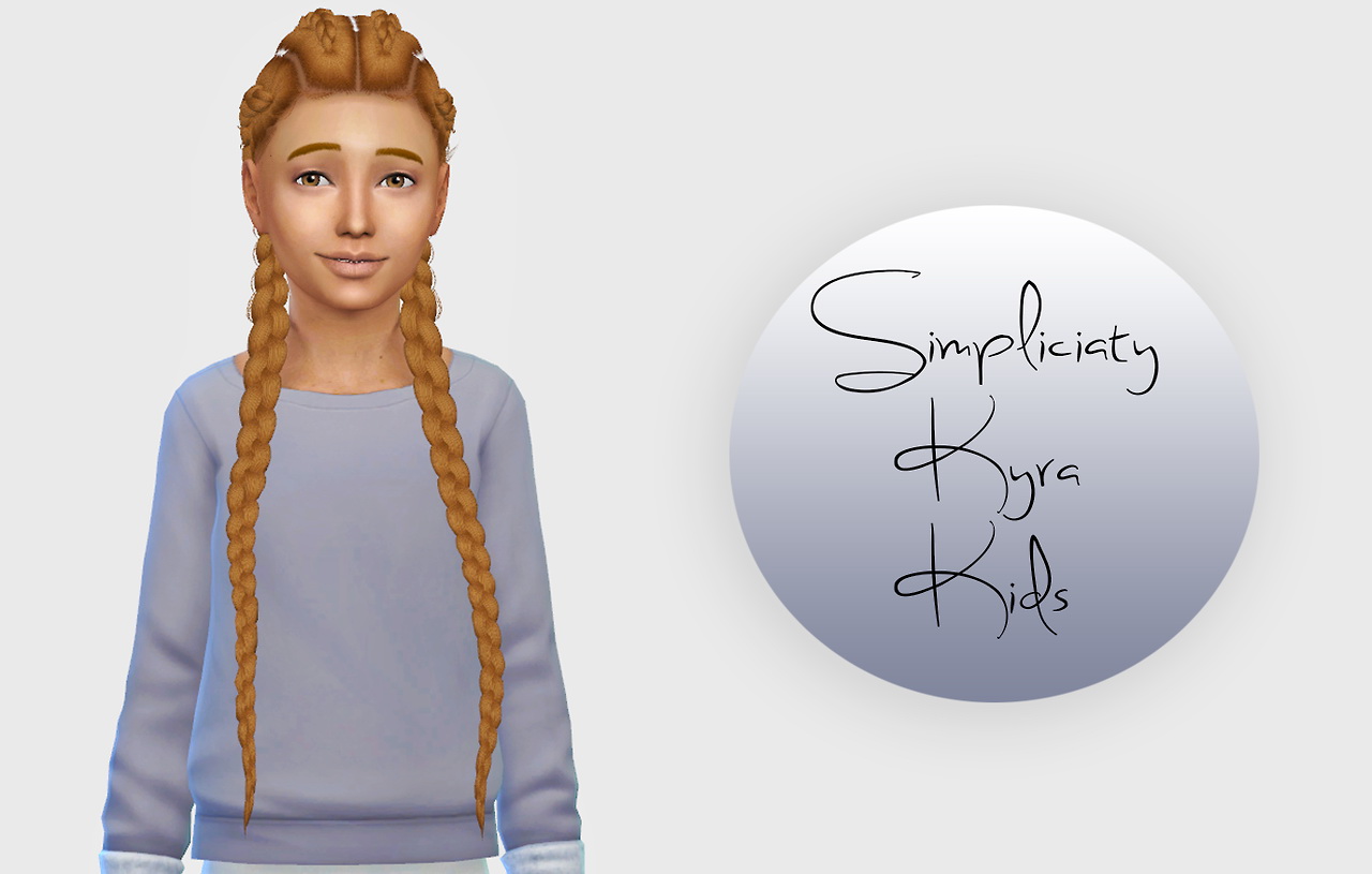 Simiracle: Kyra hair retextured for girls - Sims 4 Hairs