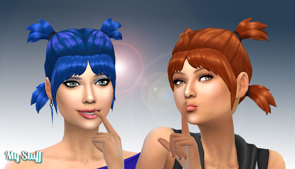 Mystufforigin: Playful Hairstyle - Sims 4 Hairs