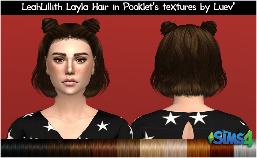 Mertiuza: Leahlillith`s Layla Hair retextured - Sims 4 Hairs