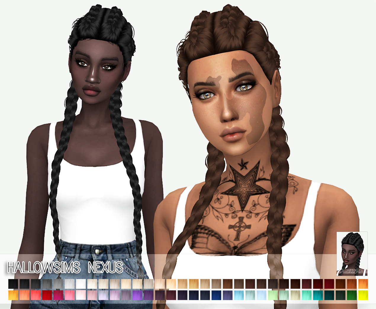 Sims 4 Hairs ~ Miss Paraply: Hallow`s Nexus hair retextured