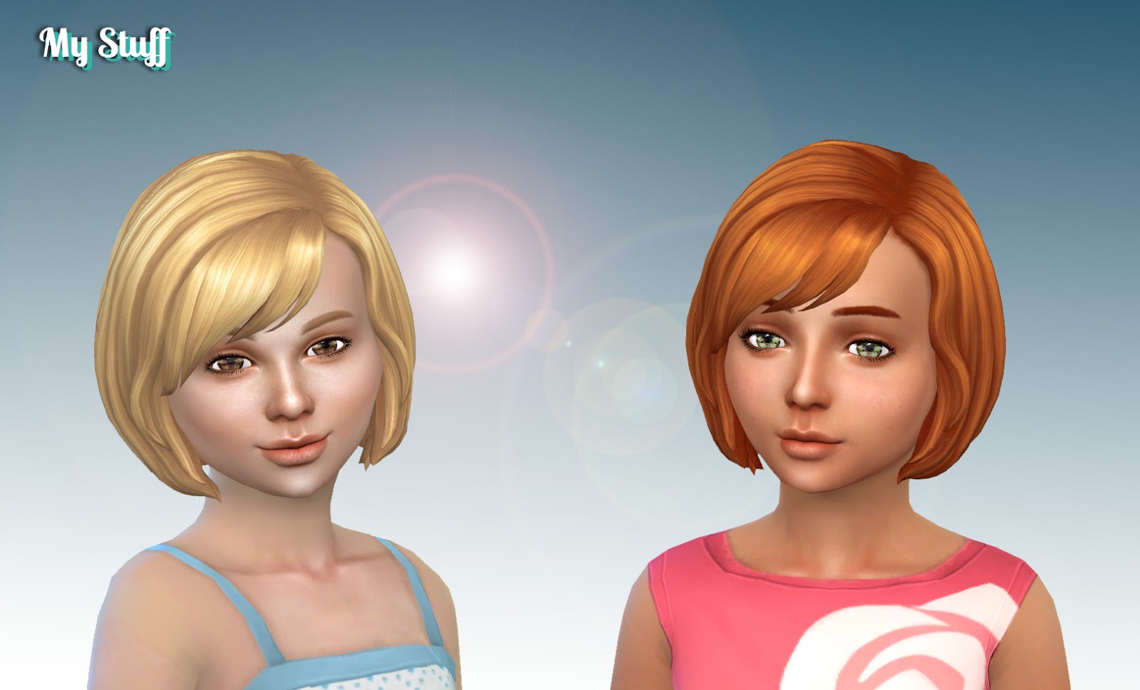 Mystufforigin: Layla Hairs retextured for Girls - Sims 4 Hairs