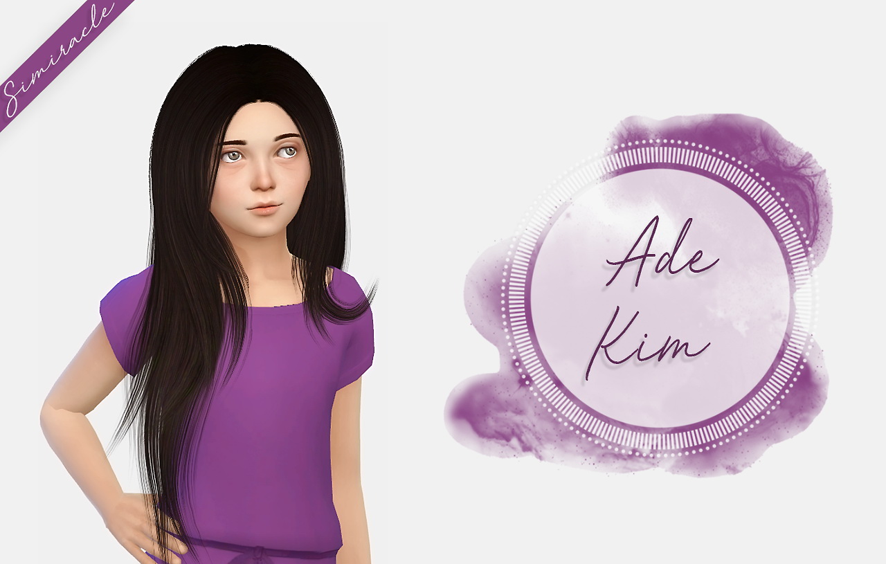 Simiracle: Ade Darma`s Kim hair retextured - Kids Version - Sims 4 Hairs