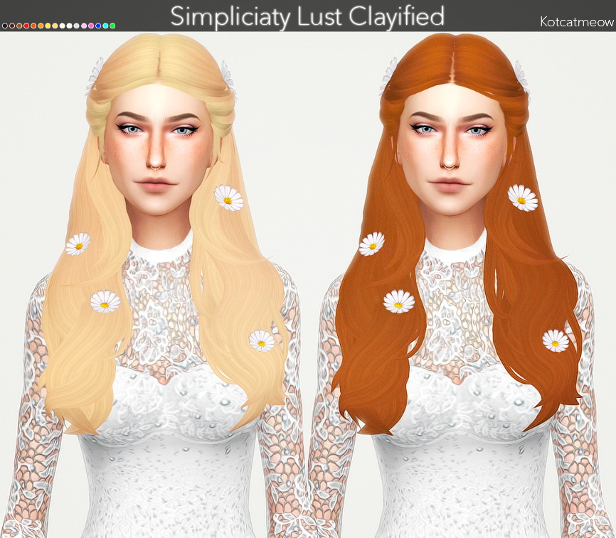 Kot Cat: Simpliciaty`s Lust Hair Clayified - Sims 4 Hairs