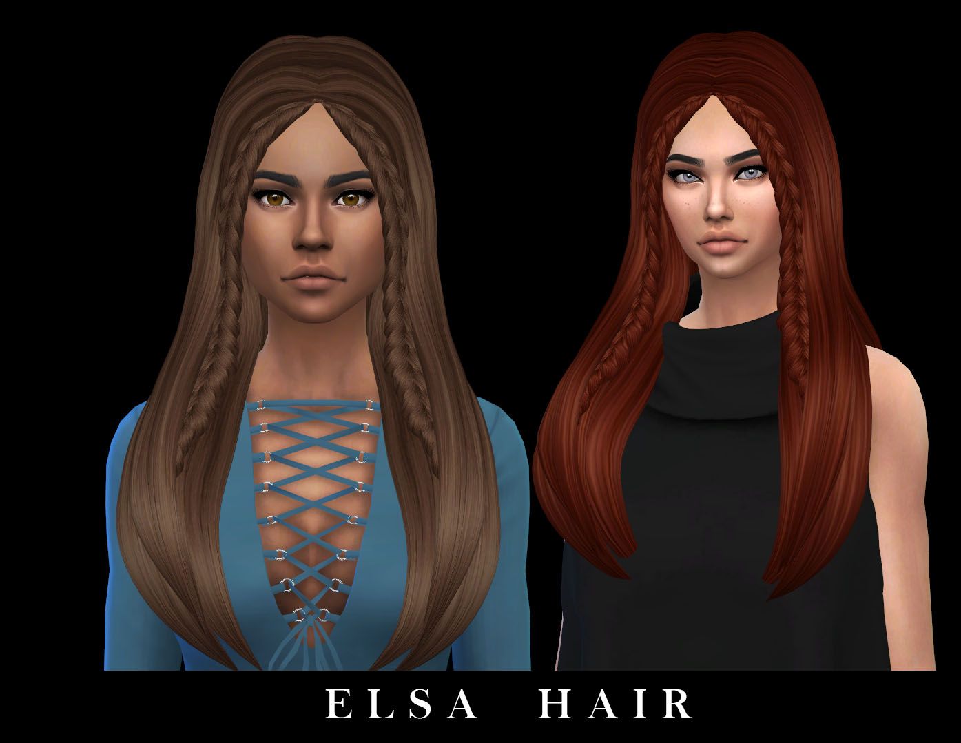 Leo 4 Sims: Elsa hair recolored - Sims 4 Hairs