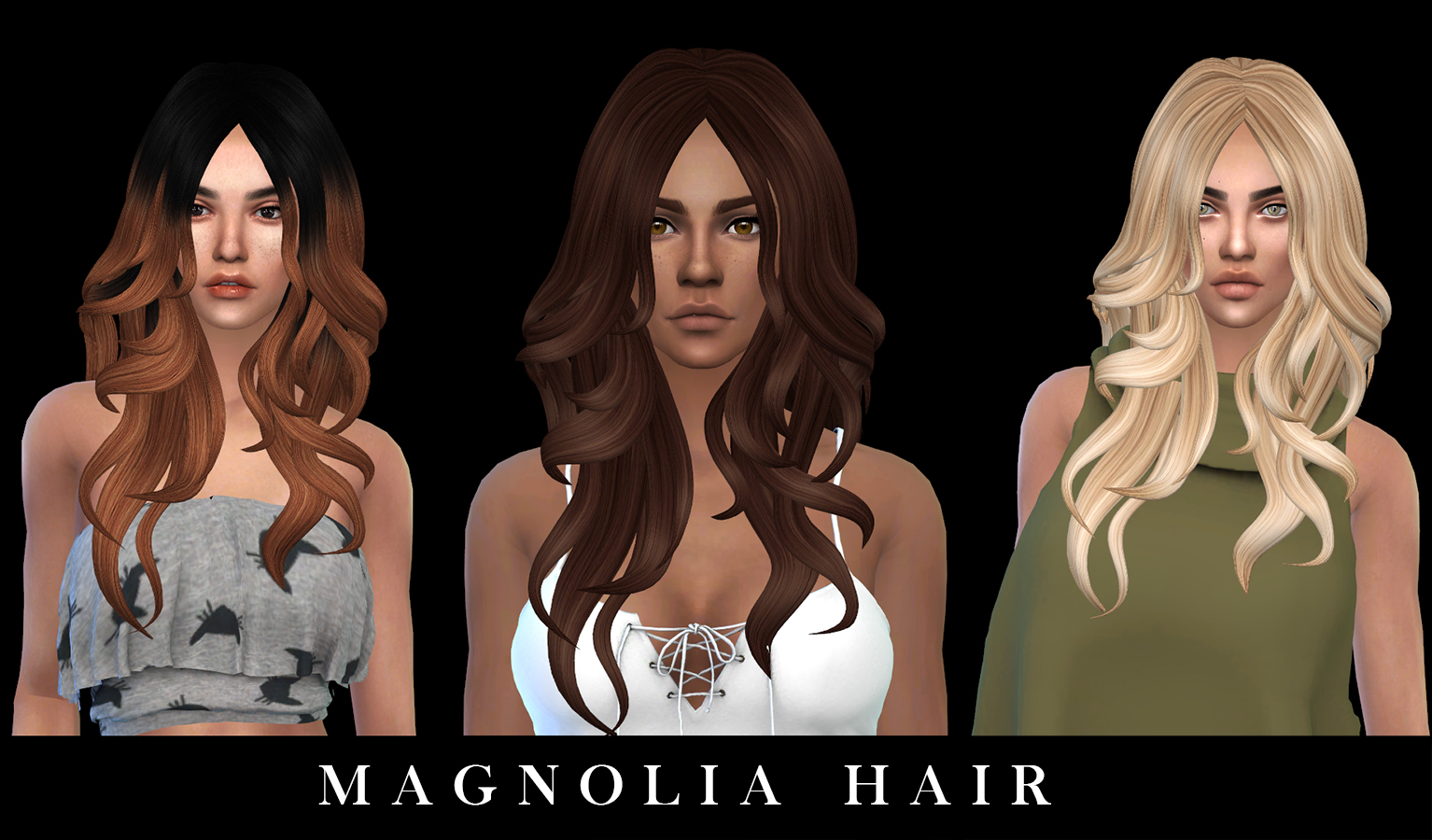 Leo 4 Sims: Magnolia hair recolored - Sims 4 Hairs