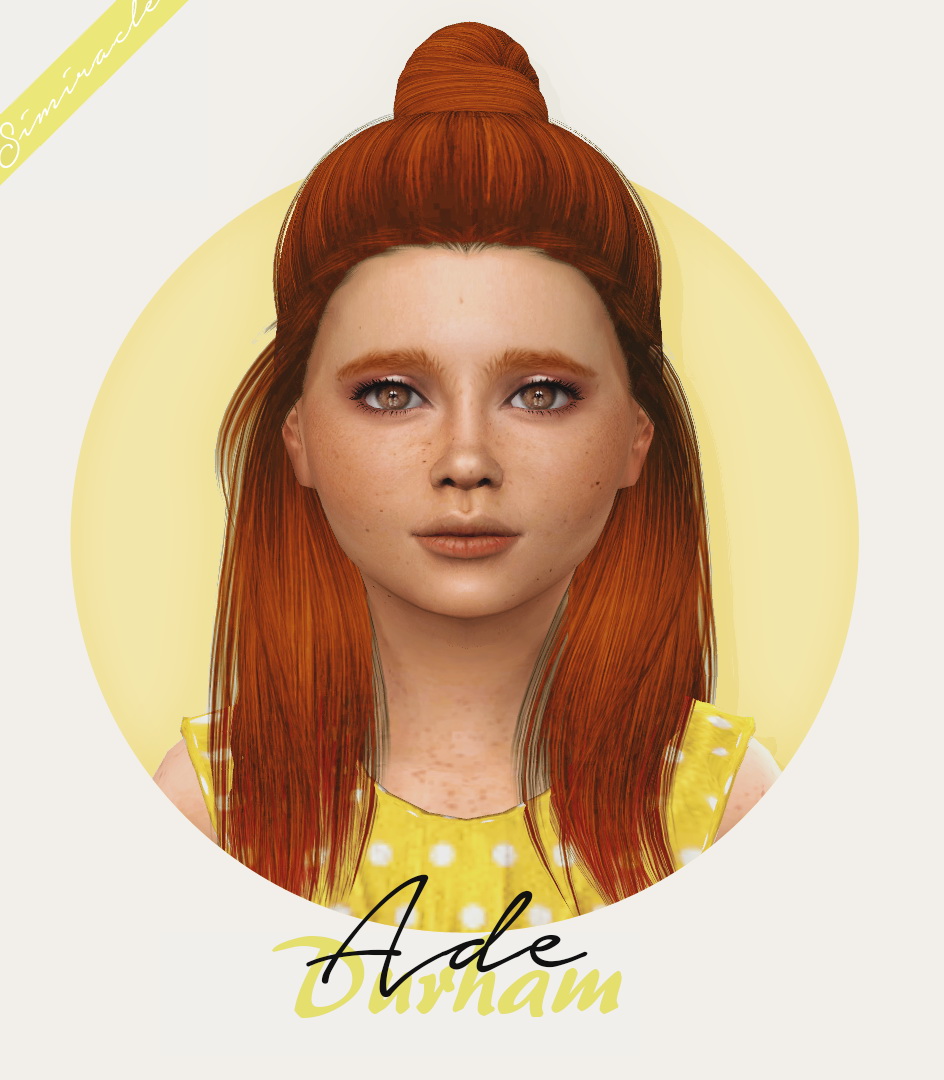 Simiracle: Adedarma`s Durham hair retextured - Sims 4 Hairs