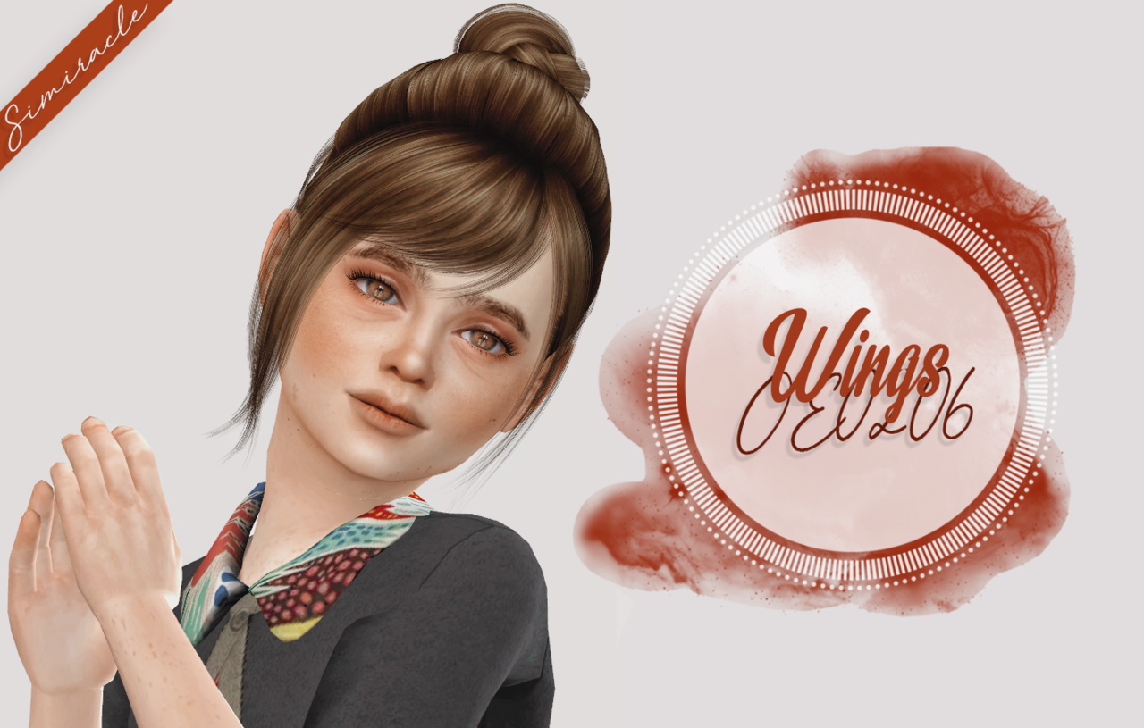 Simiracle: Wings OE0206 hair retextured - Kids Version - Sims 4 Hairs