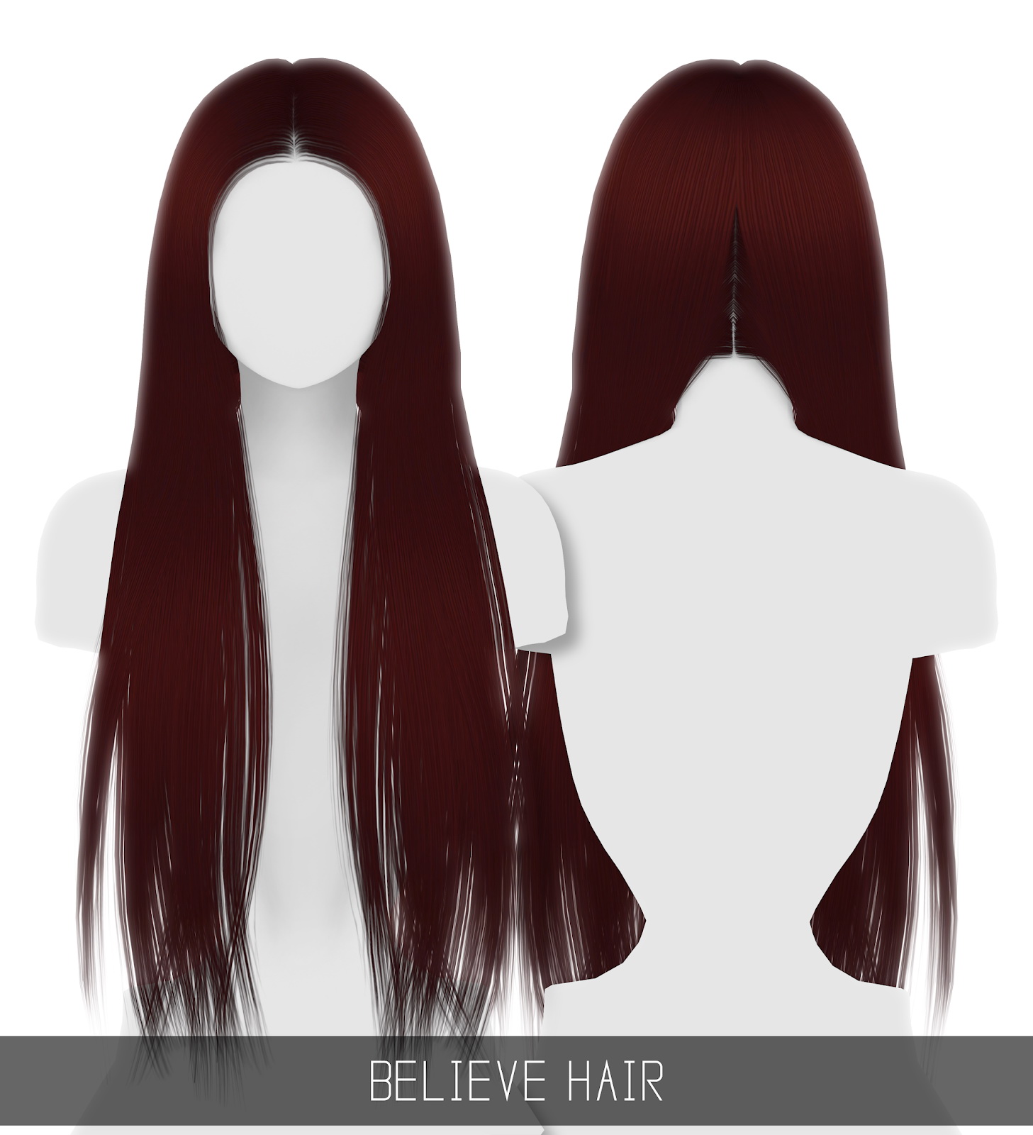 Simpliciaty: Belive hair - Sims 4 Hairs