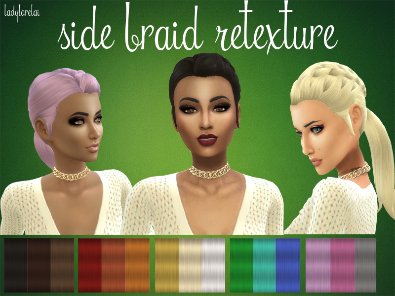 Sims 4 hair naevyssims side bangs braids - kingshon