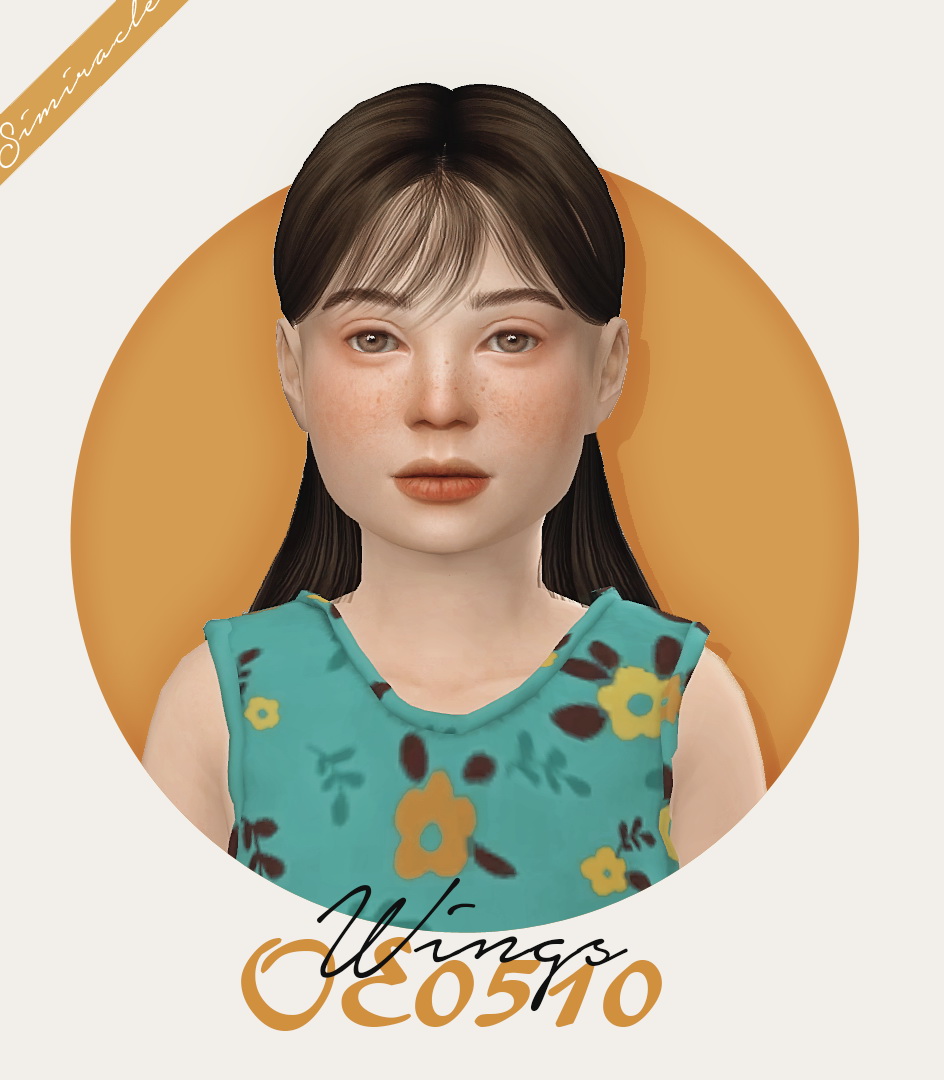 Simiracle: Wings OE0510 hair retextured - Kids Version - Sims 4 Hairs